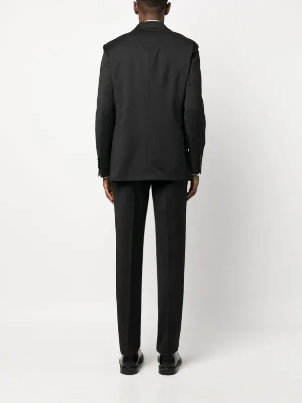 LARDINI Single-breasted Two-piece Wool Suit - Black