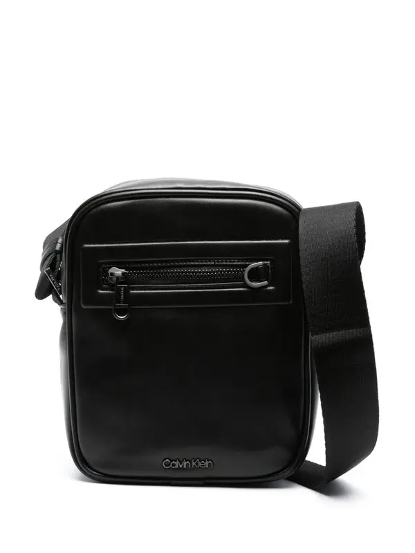 Calvin Klein Lettering Messenger Bag - Black