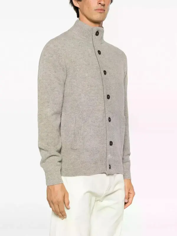 Barbour High-neck Wool Cardigan - Neutrals