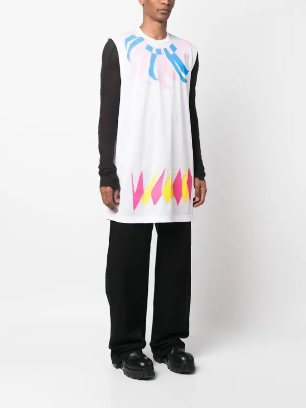 Comme Des Garçons Graphic-print Long Tank Top