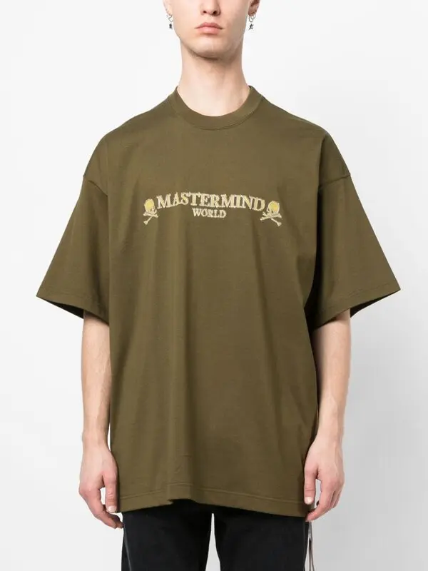 MASTERMIND WORLD Skull-print Cotton T-shirt - Green