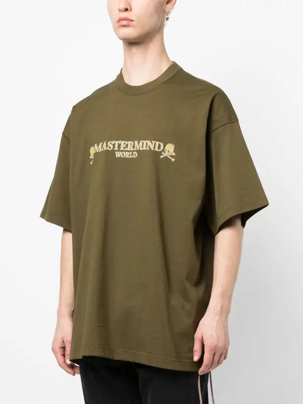 MASTERMIND WORLD Skull-print Cotton T-shirt - Green