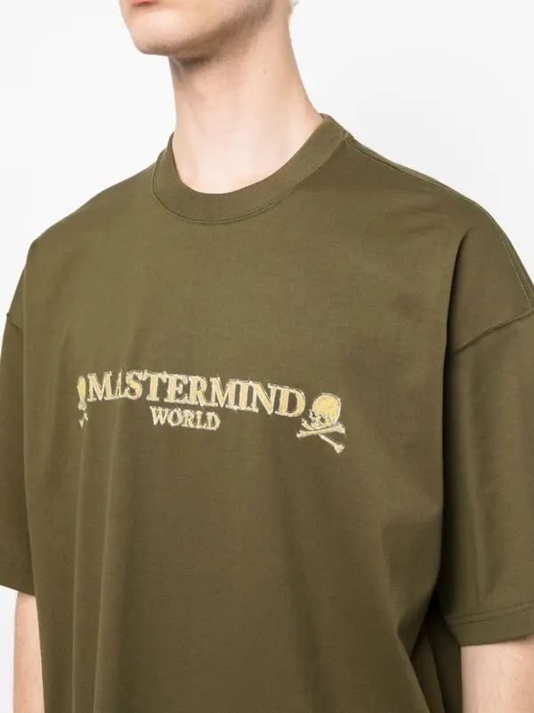 MASTERMIND WORLD Skull-print Cotton T-shirt - Green