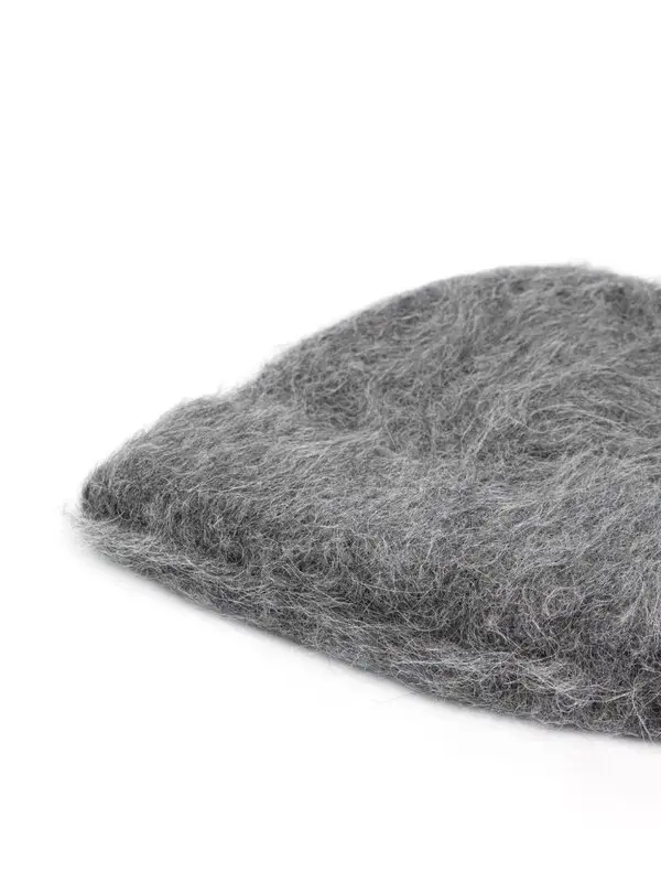 Séfr Alpaca Wool-blend Brushed Beanie - Grey