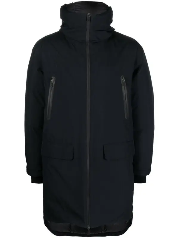 Herno Logo-print Zip-up Hooded Down Coat