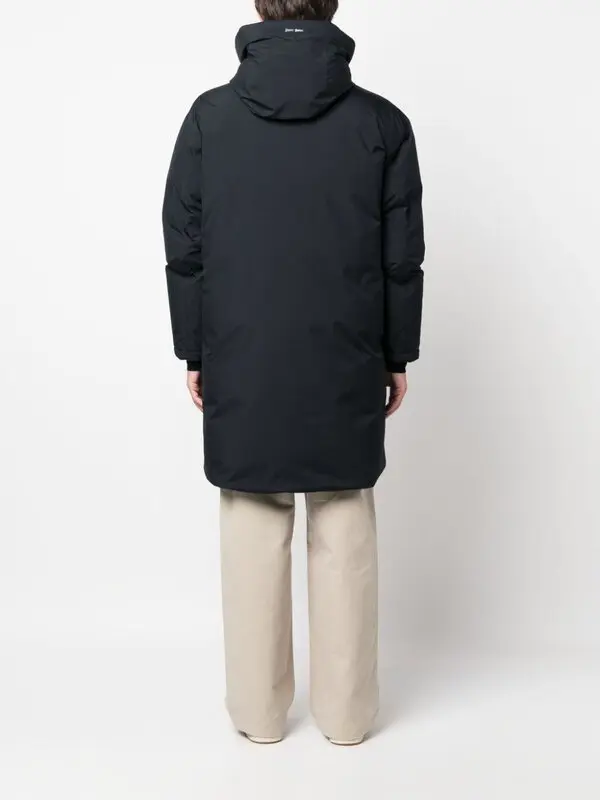 Herno Logo-print Zip-up Hooded Down Coat