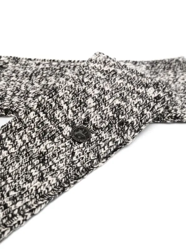 BIRKENSTOCK Ribbed-knit Mélange Ankle Socks - Black