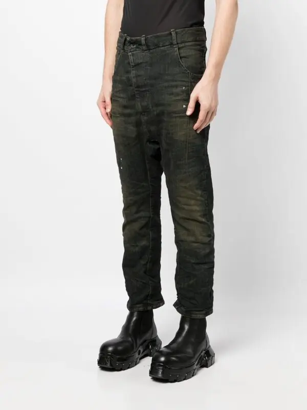 Boris Bidjan Saberi Asymmetric Drop-crotch Jeans