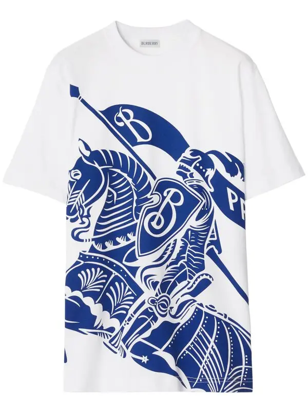 Burberry Ekd-print Cotton T-shirt - White