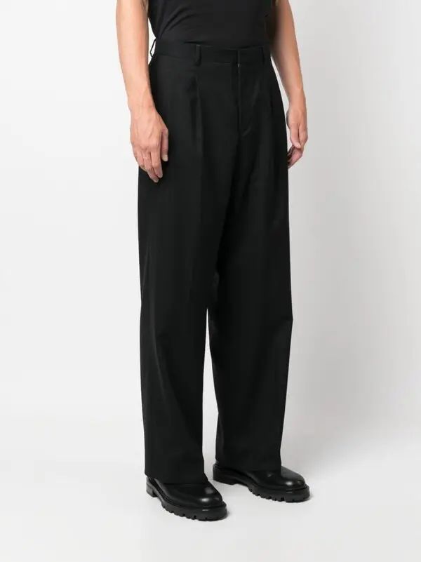 SUNFLOWER Pleated Straight-leg Wool Trousers