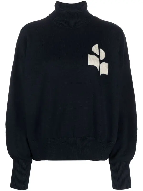 MARANT ETOILE Nash Logo-intarsia Sweater - Blue