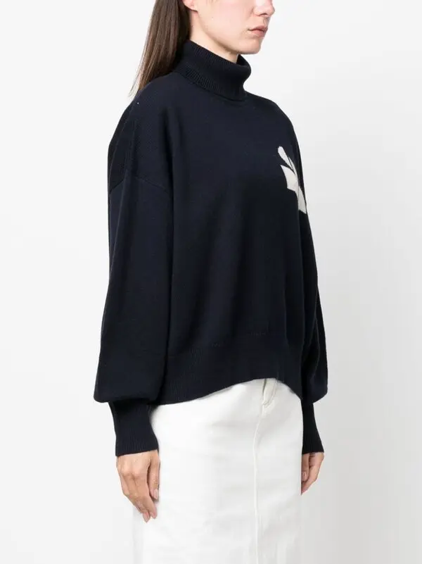 MARANT ETOILE Nash Logo-intarsia Sweater - Blue