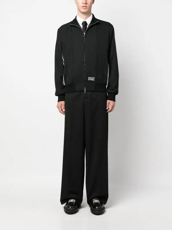 Dsquared2 Stripe-trim Bomber Jacket - Black