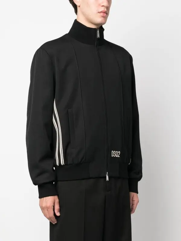 Dsquared2 Stripe-trim Bomber Jacket - Black