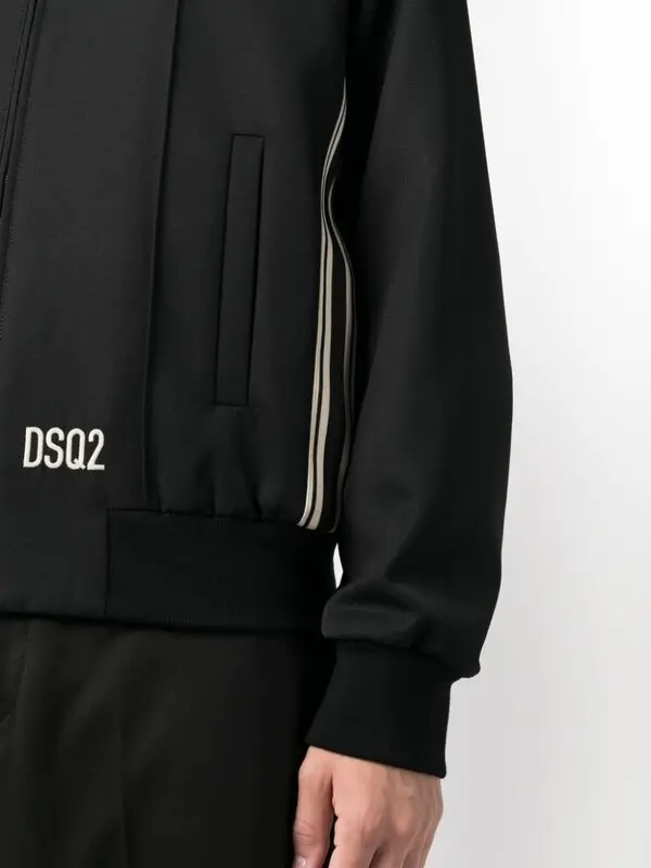 Dsquared2 Stripe-trim Bomber Jacket - Black