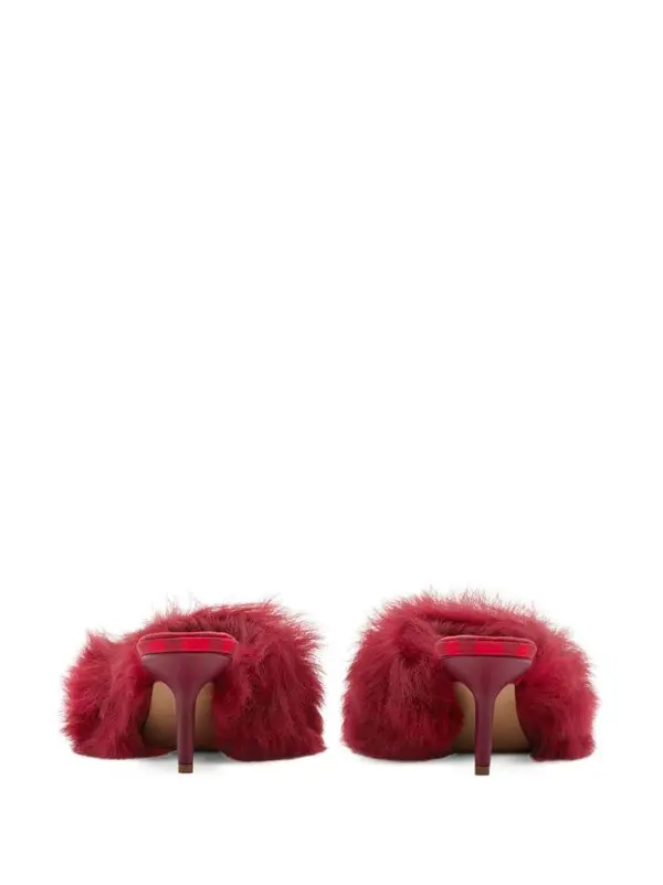 Burberry Jackie 65mm Shearling Sandals
