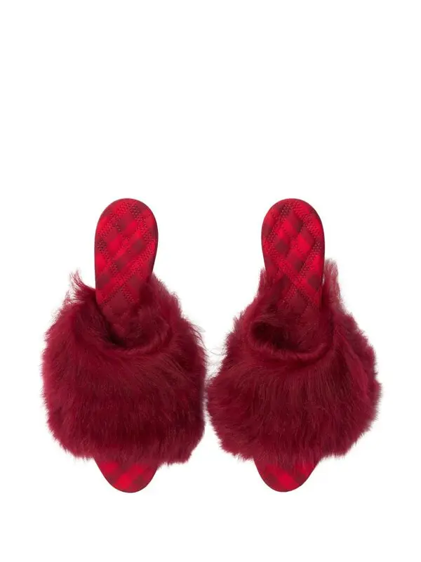 Burberry Jackie 65mm Shearling Sandals