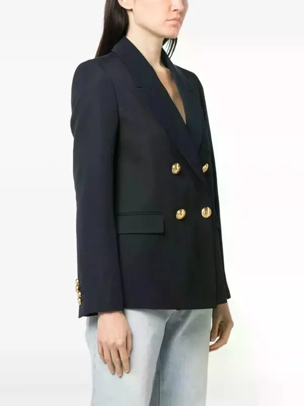 Palm Angels Palm-embroidered Double-breasted Blazer