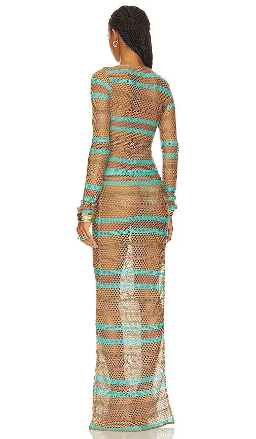 Jaded London Allure Stripe Knitted Maxi Dress In Multi - 30% Off |  Editorialist