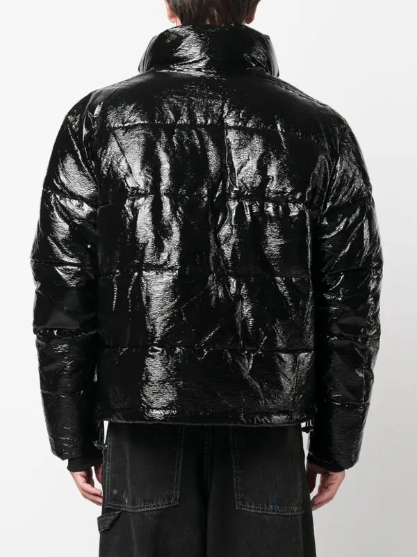 COURREGES Logo-patch Vinyl Puffer Jacket