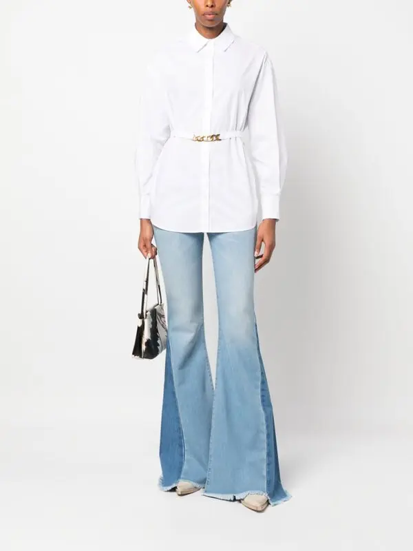 TWINSET Chain-link Belted Poplin Shirt