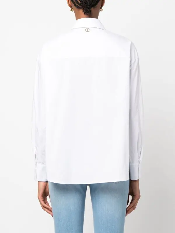 TWINSET Chain-link Belted Poplin Shirt