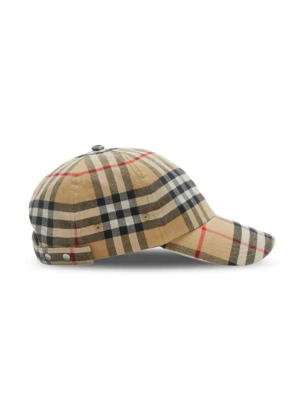 Burberry Nova Check Cotton Baseball Cap