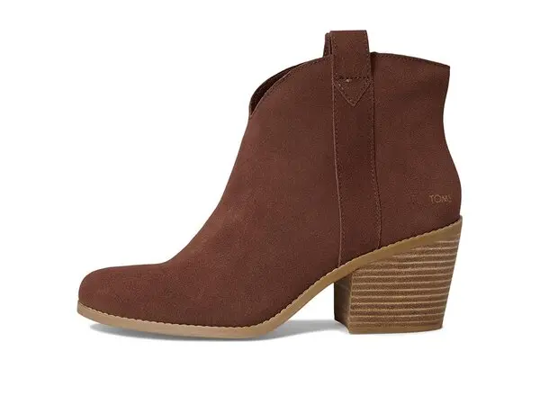 Toms Constance Block Heel Ankle Boots - Brown