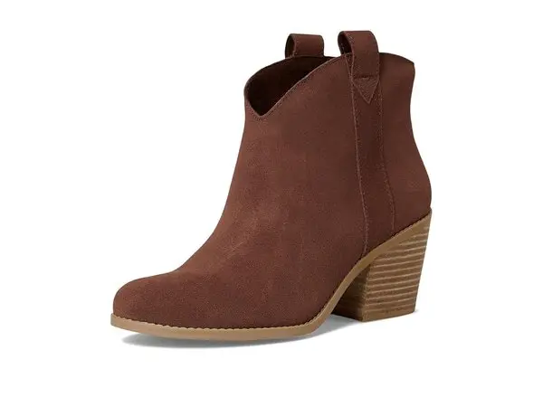 Toms Constance Block Heel Ankle Boots - Brown
