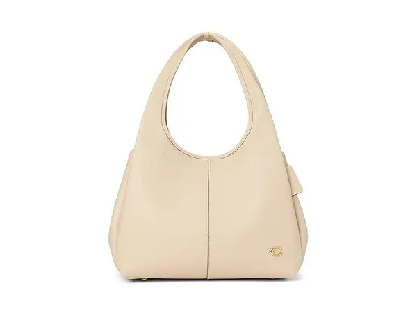 COACH Polished Pebble Leather Lana Shoulder Bag - Bone
