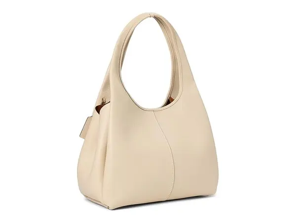 COACH Polished Pebble Leather Lana Shoulder Bag - Bone