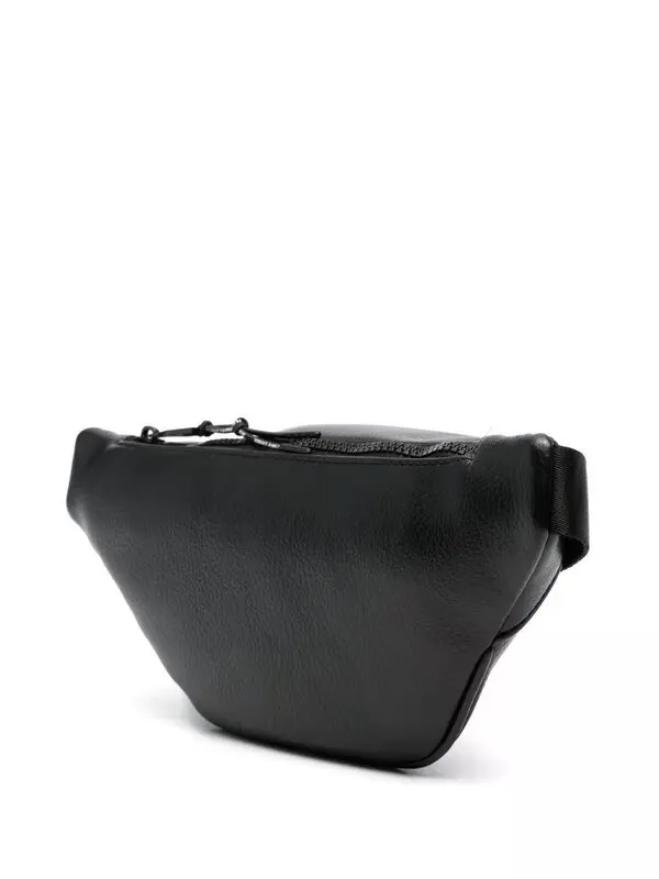 Versace Logo-lettering Grained Belt Bag