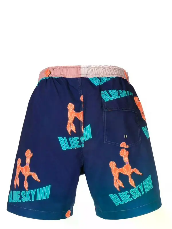 BLUE SKY INN Logo-print Swim Shorts