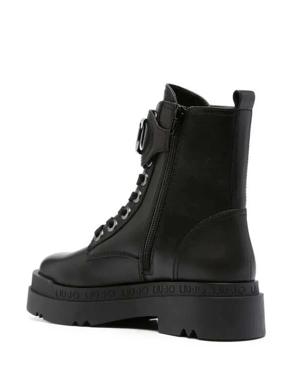 Liu Jo Love 40mm Logo-plaque Ankle Boots - Black