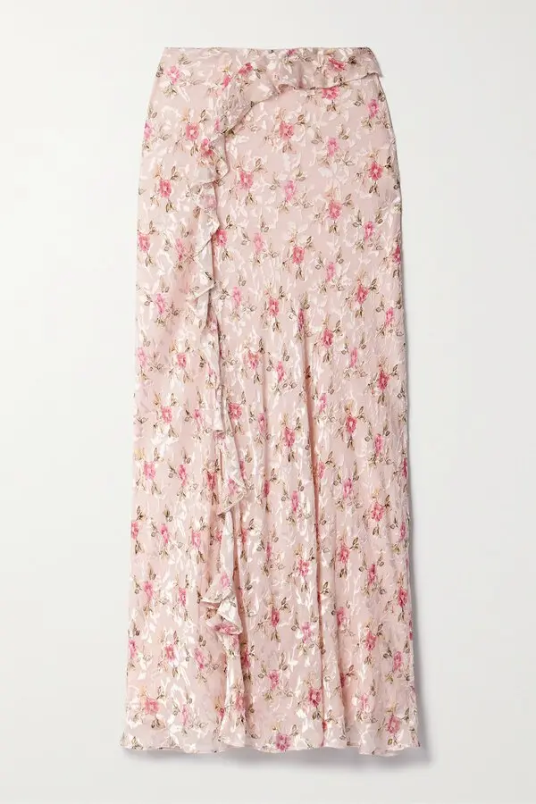LoveShackFancy Sumi Floral-print Maxi Skirt