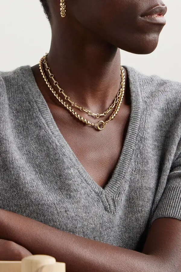 LAURA LOMBARDI Net Sustain Maremma Recycled Gold-plated Necklace