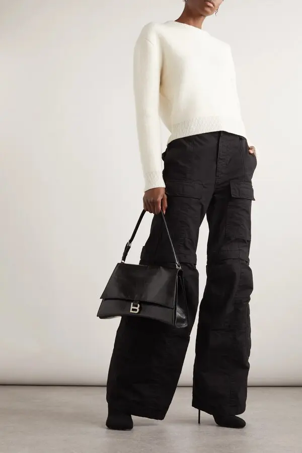 Balenciaga Appliquéd Wool Sweater - White