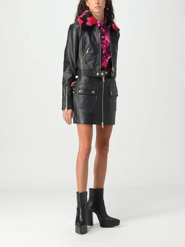 Versace Leather Mini Skirt