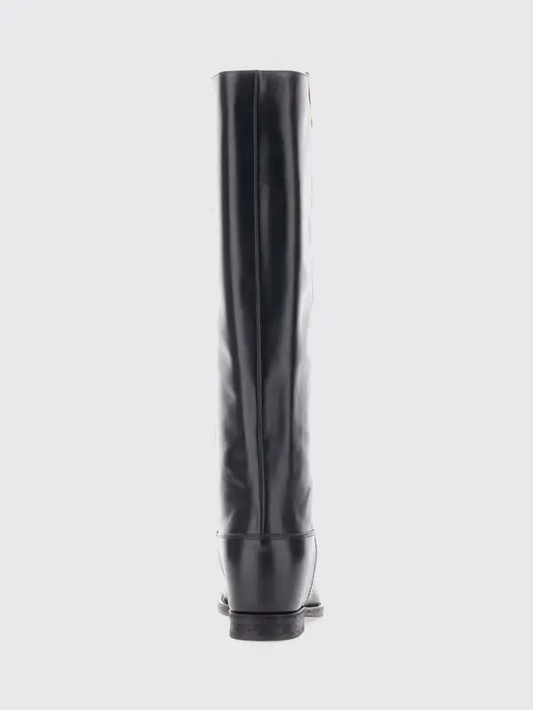 VIA ROMA 15 Smooth Calfskin Knee-high Boots With Medium Heel