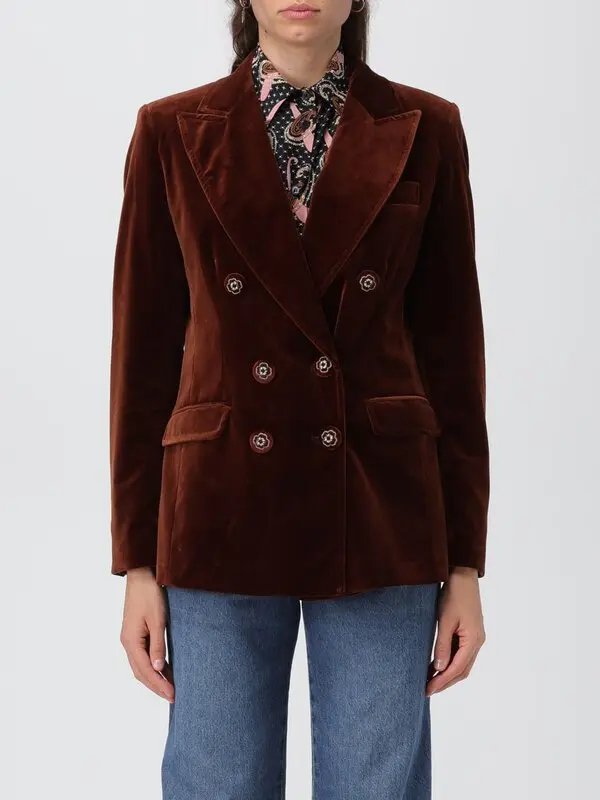Etro Double-breasted Velvet Blazer
