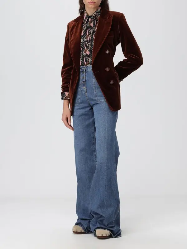 Etro Double-breasted Velvet Blazer