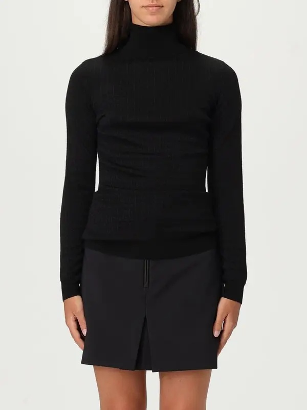 Elisabetta Franchi Fine Knit Turtleneck Sweater - Black