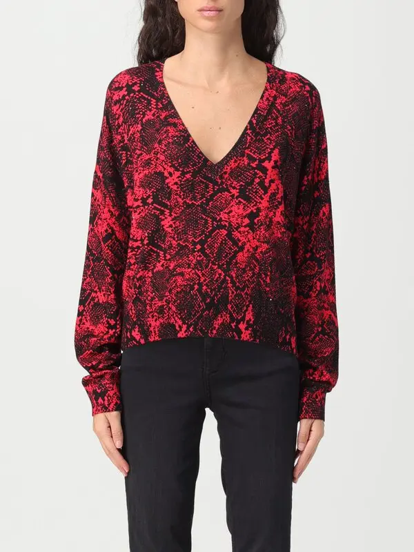 Liu Jo Snake Print V-neck Sweater