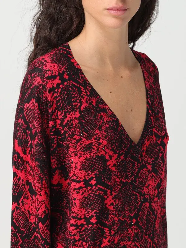 Liu Jo Snake Print V-neck Sweater