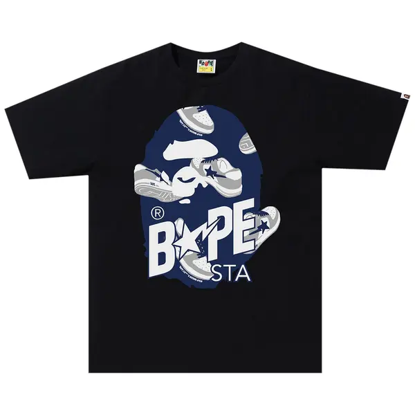 A BATHING APE Random Sta Ape Head Relaxed Tee - Black
