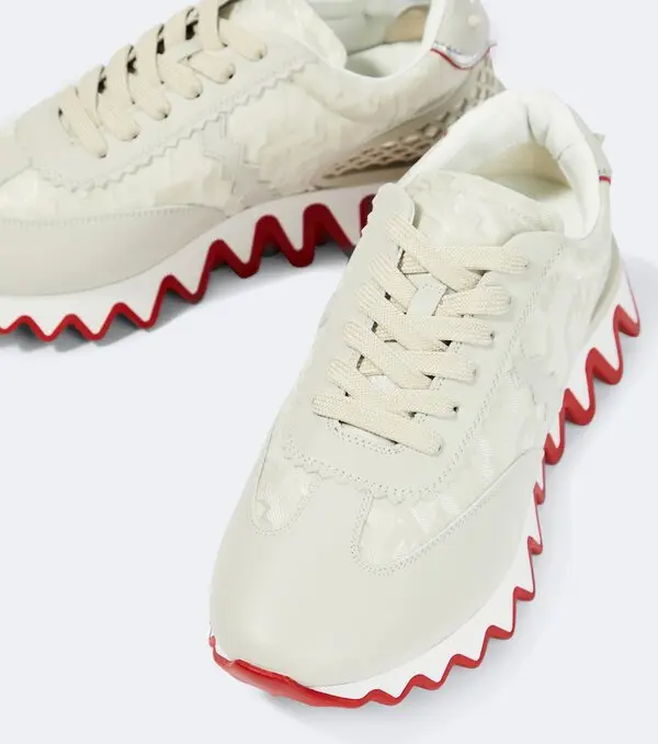 CHRISTIAN LOUBOUTIN Loubishark Leather Sneakers - Beige