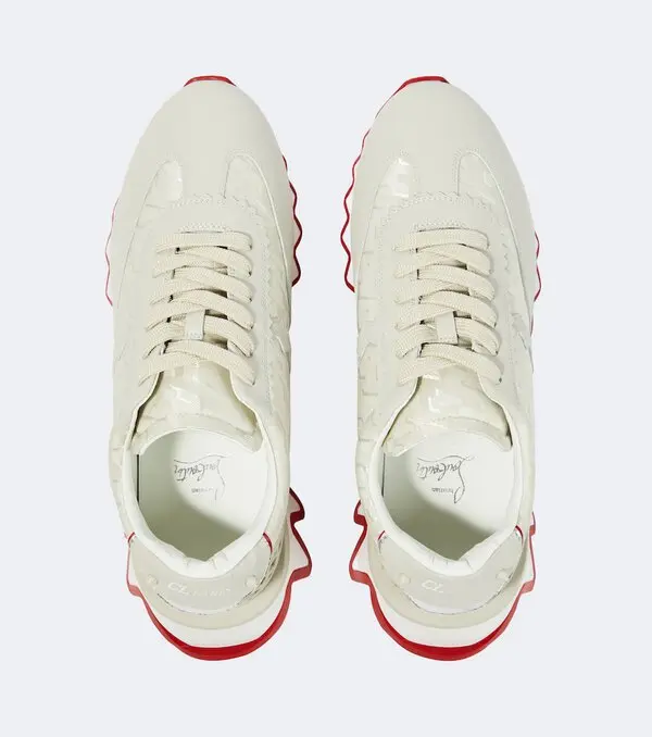 CHRISTIAN LOUBOUTIN Loubishark Leather Sneakers - Beige