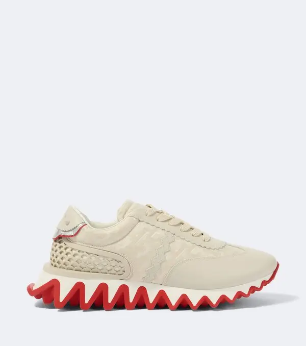 CHRISTIAN LOUBOUTIN Loubishark Leather Sneakers - Beige