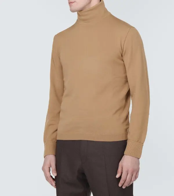Zegna Wool Turtleneck Sweater - Beige
