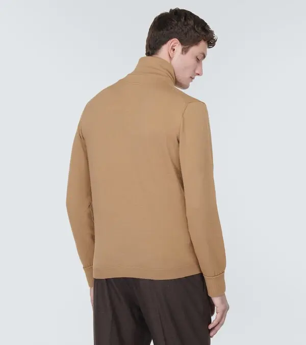 Zegna Wool Turtleneck Sweater - Beige